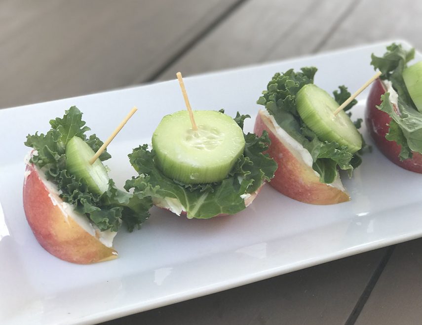 Two Simple Healthy Snacks with Apple and Goat Cheese